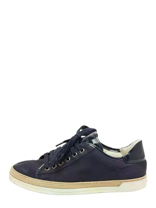 TOD'S Nubuck Leather Lace-up Sneakers - Blue