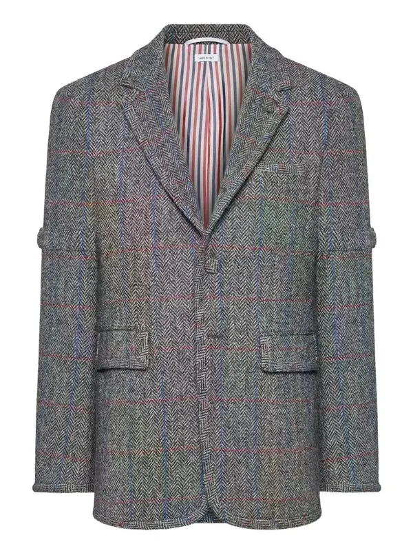 Thom Browne Hunting Tweed Blazer - Grey