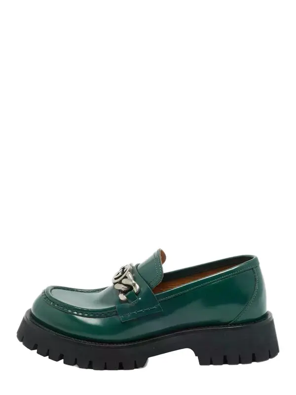 Gucci Interlocking G Leather Loafers - Green