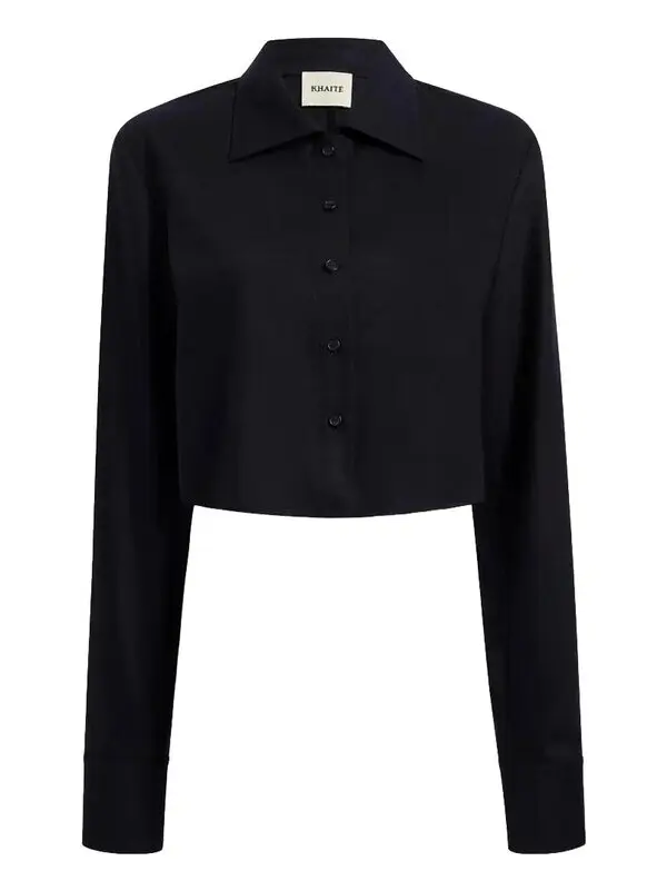 Khaite Cropped Blouse - Blue