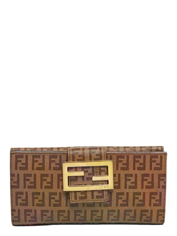 Fendi The Forever Continental Zuchinno-pattern Wallet - Brown