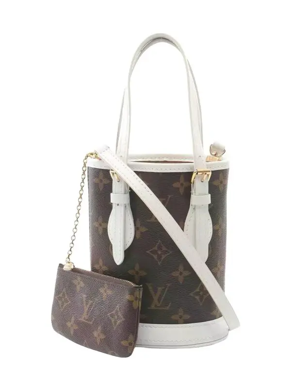 LOUIS VUITTON 2021-2025 Monogram Nano Bucket Satchel - Brown