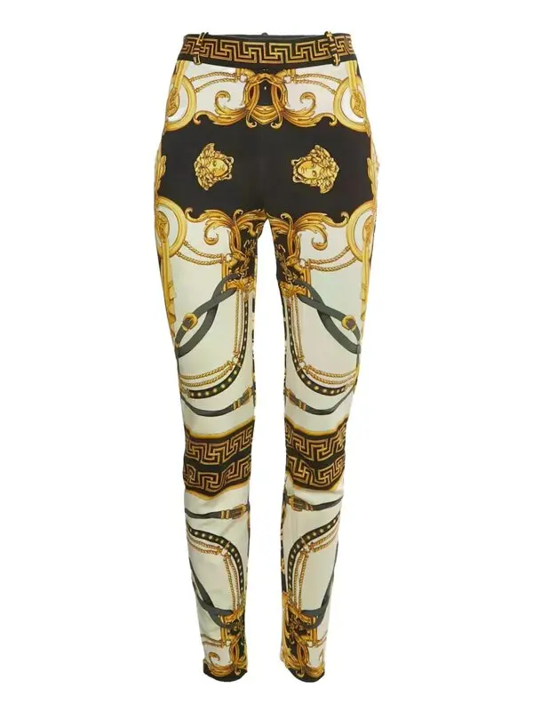 Versace Barocco-print Trousers - White