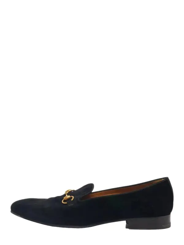 Gucci Horsebit Velvet Loafers - Black