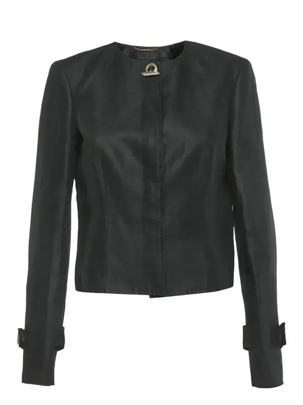 Versace Button-up Tailored Jacket - Black