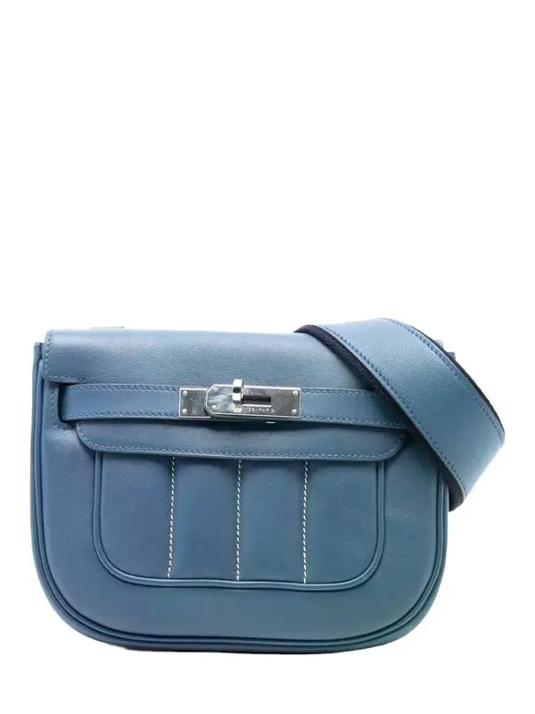 Hermès 2016 Swift Berline 28 Crossbody Bag - Blue