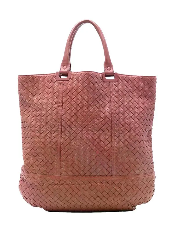 Bottega Veneta Nappa Intrecciato Tote Bag - Red