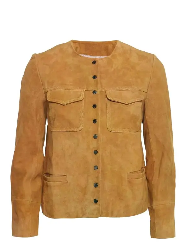 Zadig&Voltaire Suede Buttoned Jacket - Brown