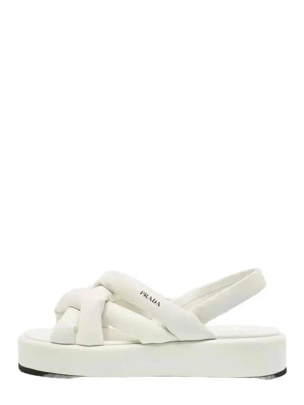 Prada Padded Platform Sandals - White