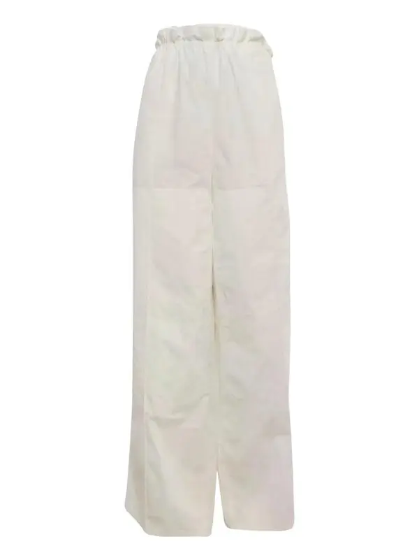 Hermès Cotton Wide Leg Trousers - White