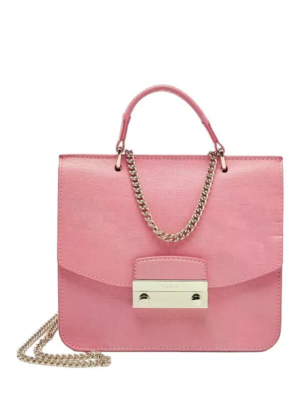 Furla Metropolis Leather Tote Bag - Pink