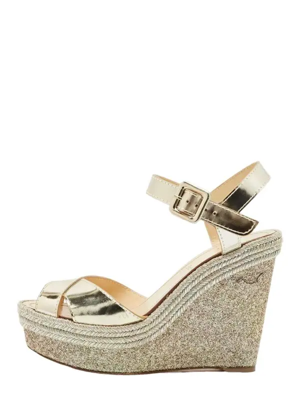 CHRISTIAN LOUBOUTIN Almeria Platform Espadrilles - Gold