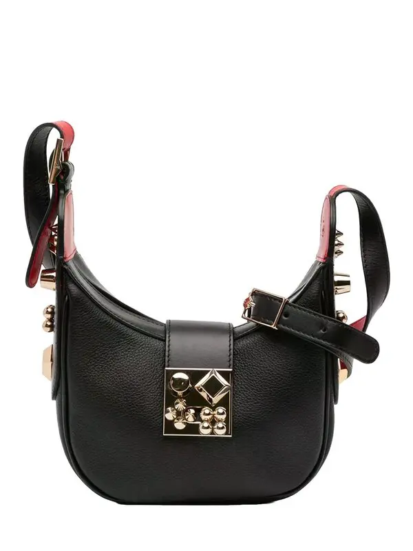 CHRISTIAN LOUBOUTIN Mini Leather Carasky Crossbody Bag - Black