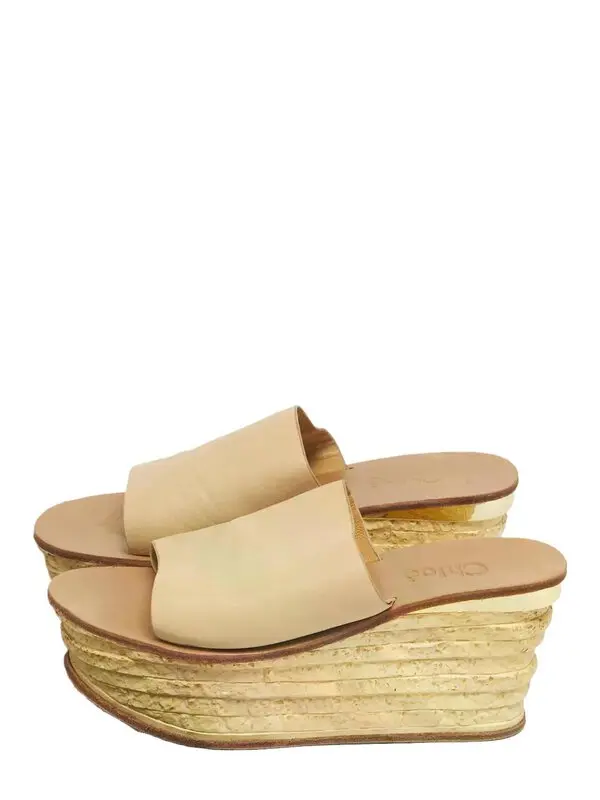 Chloé Wedge-heel Sandals - Neutrals