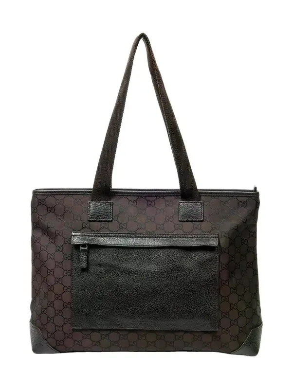 Gucci Monogram Front-pocket Shoulder Bag - Brown