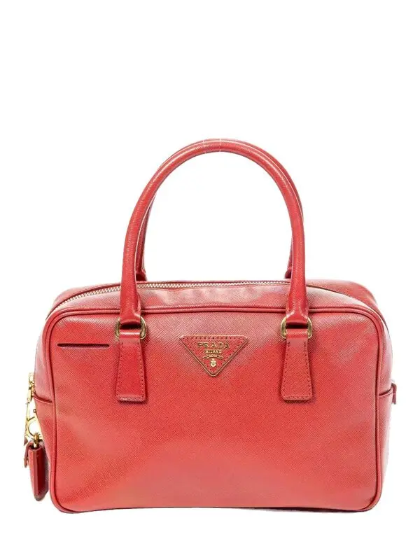 Prada Triangle-logo Tote Bag - Red