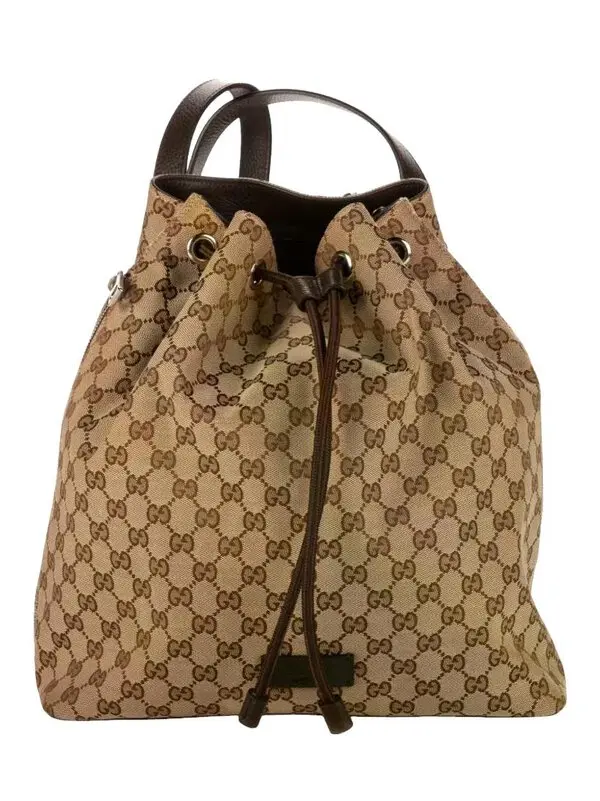 Gucci Monogram Backpack - Neutrals