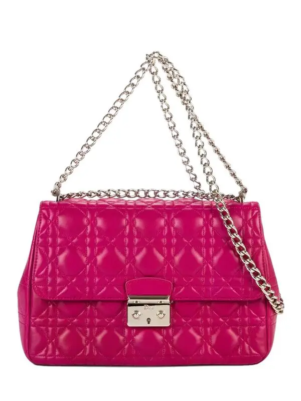 Dior Quilted Chain Shoulder Bag - Pink