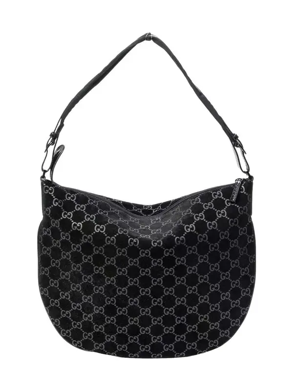 Gucci Gg Pattern Shoulder Bag - Black