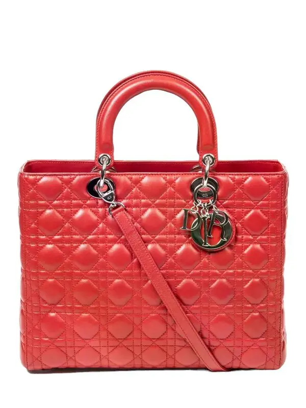 Dior Large Lady Tote Bag - Red