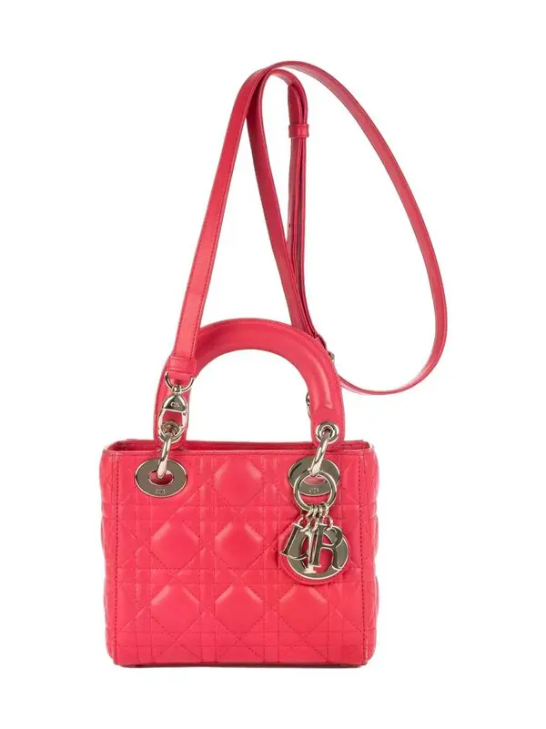 Dior Lady Quilted Shoulder Bag - Pink