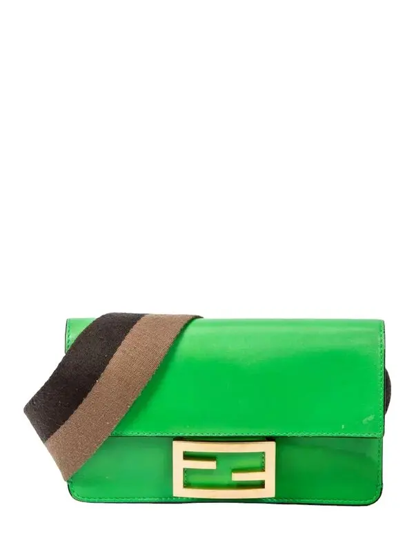 Fendi Logo-plaque Shoulder Bag - Green