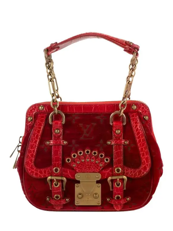 LOUIS VUITTON 2000s Monogram Velvet Bag - Red