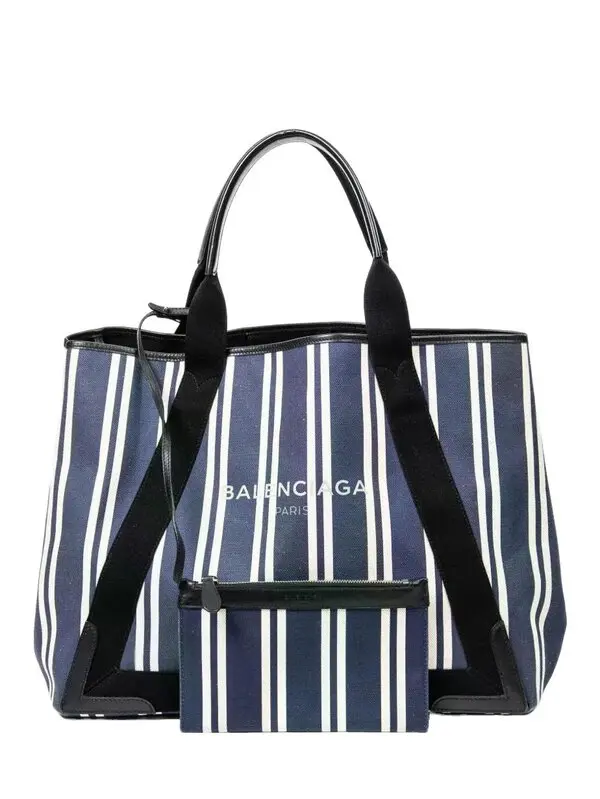 Balenciaga Striped Tote Bag - Blue