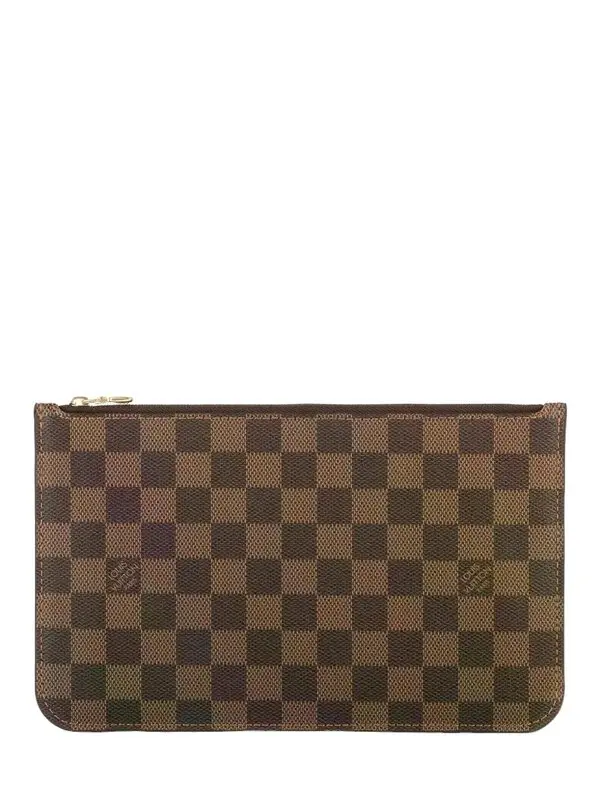 LOUIS VUITTON 2000s Damier Ebene Zip Pouch - Brown
