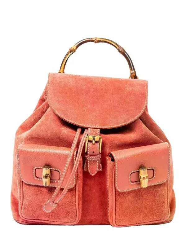 Gucci Bamboo Handle Backpack - Orange