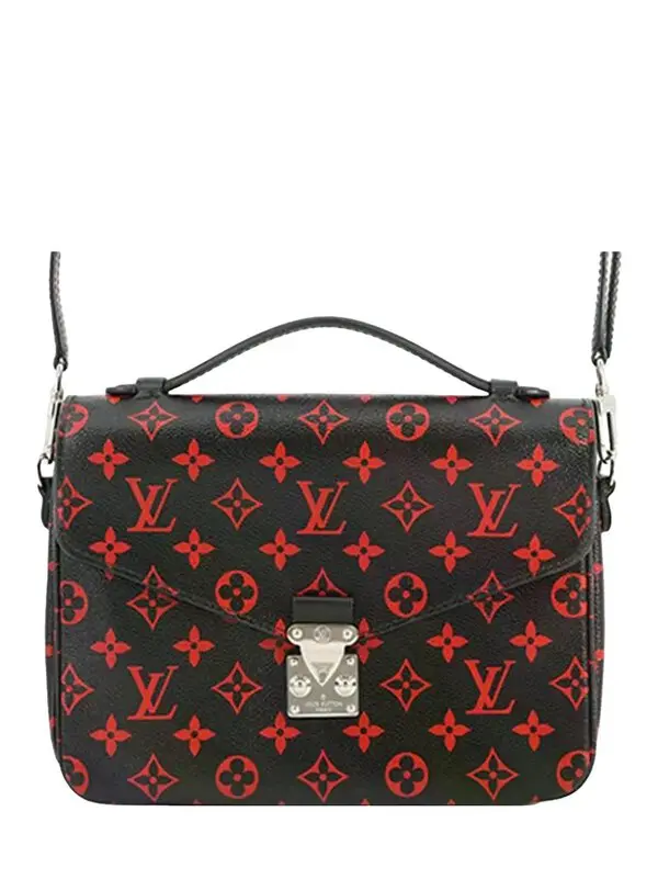 LOUIS VUITTON 2017 Monogram Infrarouge Pochette Metis Satchel - Black
