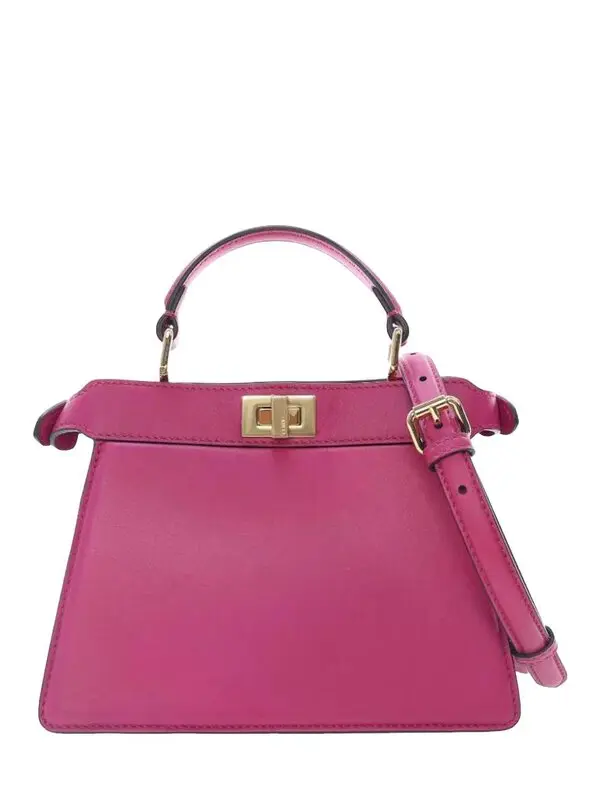 Fendi 2002 Petite Leather Peekaboo Iseeu Satchel - Pink