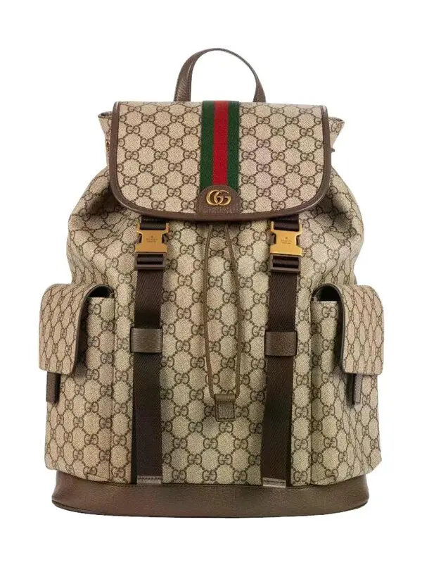Gucci Ophidia Monogram Backpack - Neutrals
