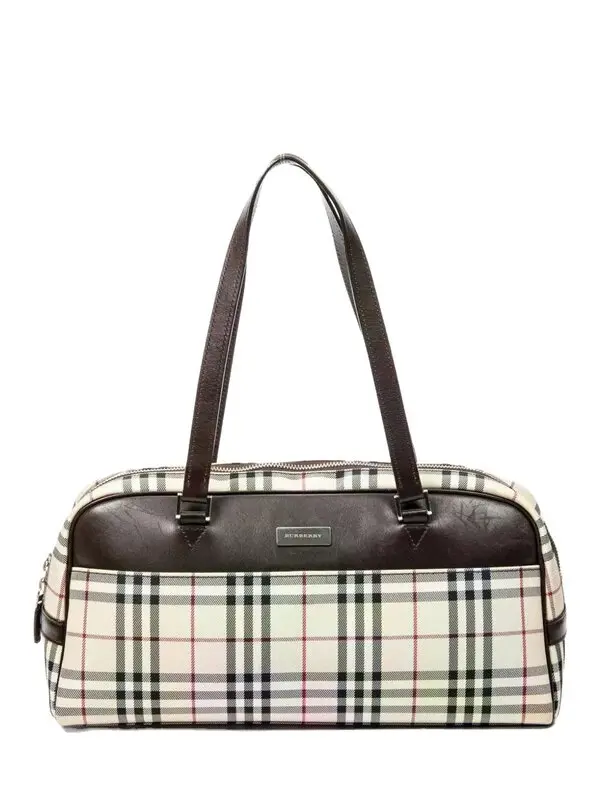 Burberry Check-pattern Top-handle Bag - Neutrals