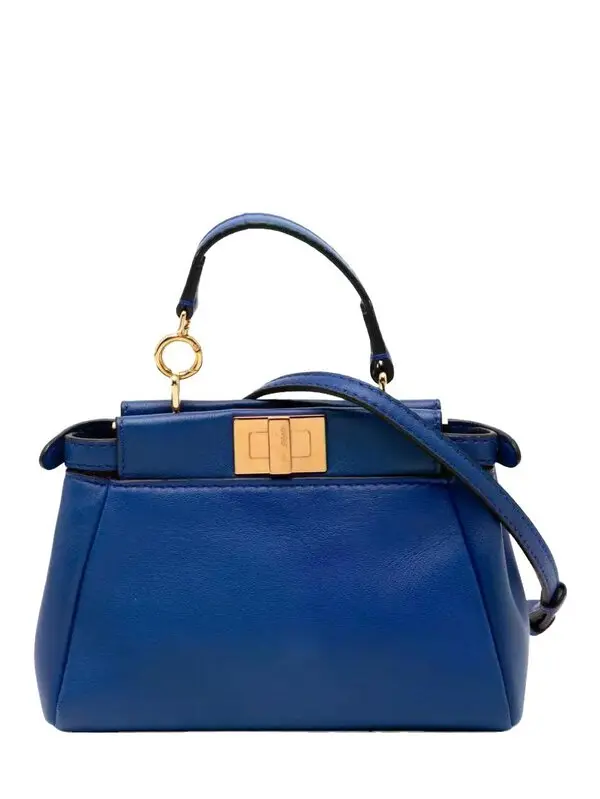 Fendi 2000-2010 Micro Peekaboo Satchel - Blue
