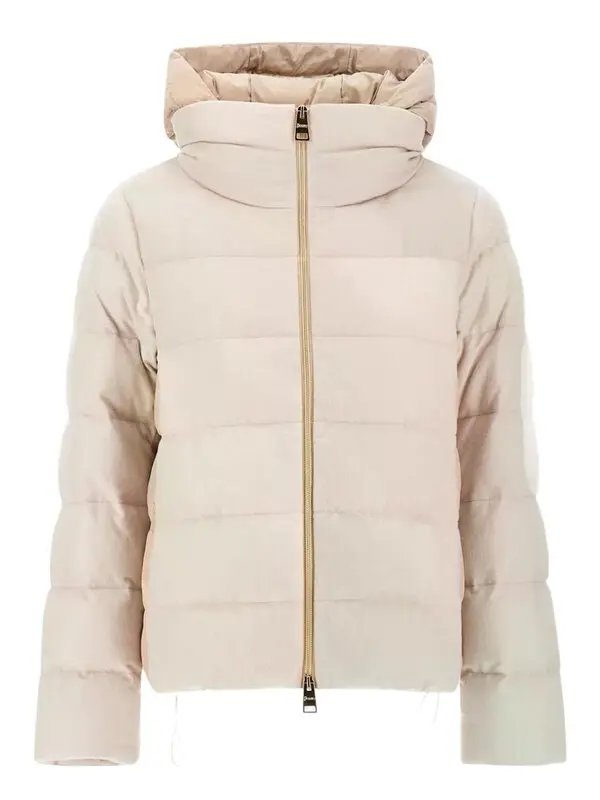 Herno Quilted Hooded Jacket - Neutrals