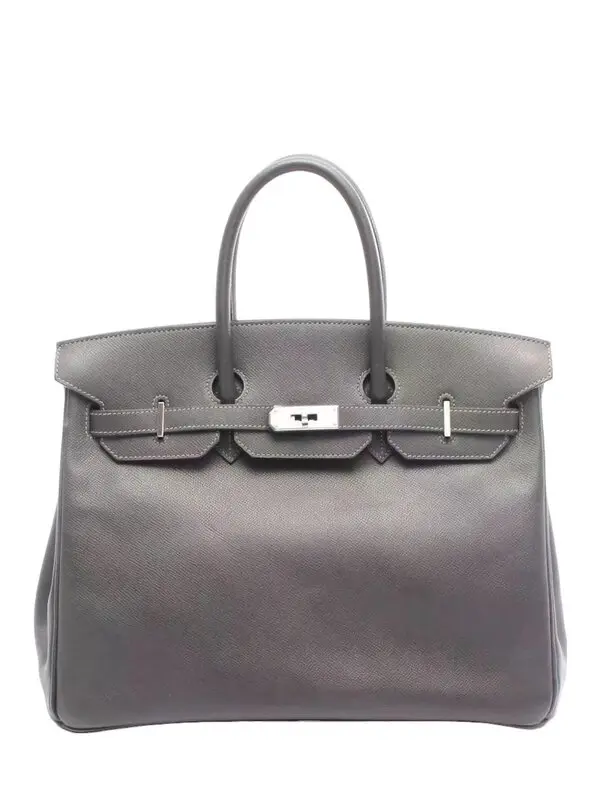 Hermès 2008 Epsom Birkin Retourne 35 Handbag - Grey