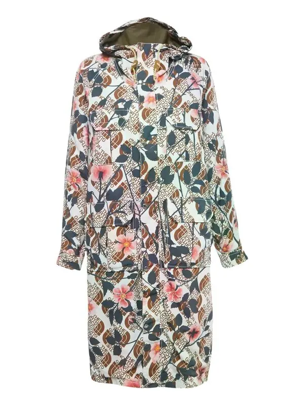 Gucci Floral-print Hooded Coat - White