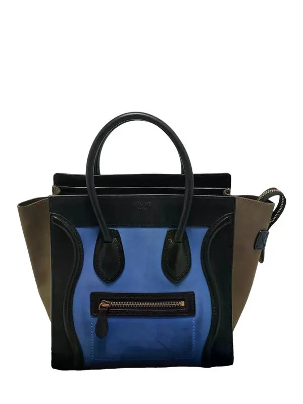 Celine 2012 Micro Tri-colour Luggage Tote - Blue