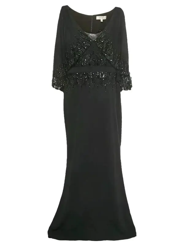 Badgley Mischka Embellished Maxi Dress - Black