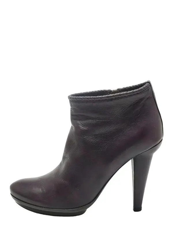 Bottega Veneta Leather Ankle Boots - Purple
