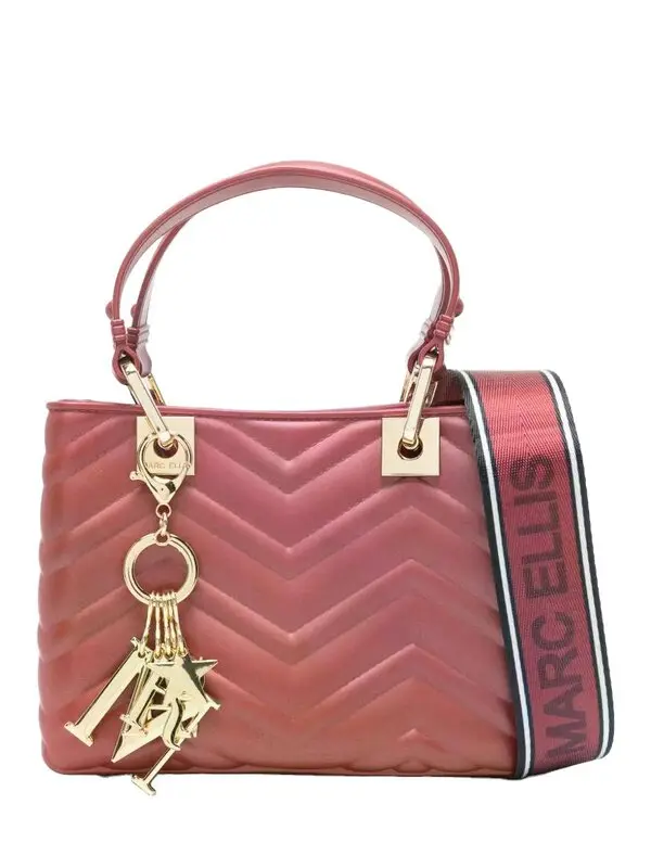 MARC ELLIS Chevron-embossing Mini Bag - Red