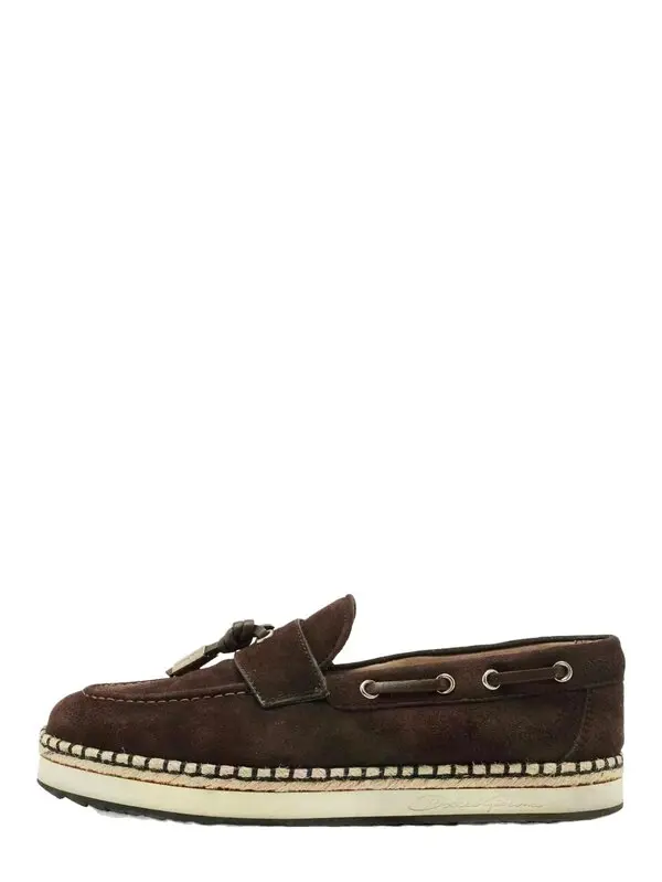 Dolce & Gabbana Suede Tassel Espadrilles - Brown