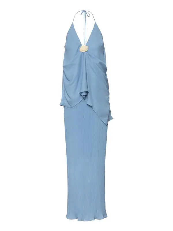 BAOBAB Pleated Maxi Skirt - Light Blue