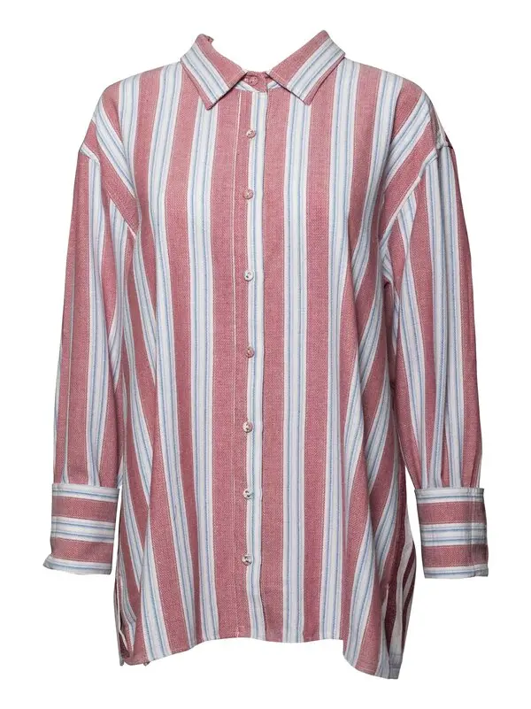 CONIGLIO PALM BEACH Classic Striped Cotton Button-down Shirt - Stripe