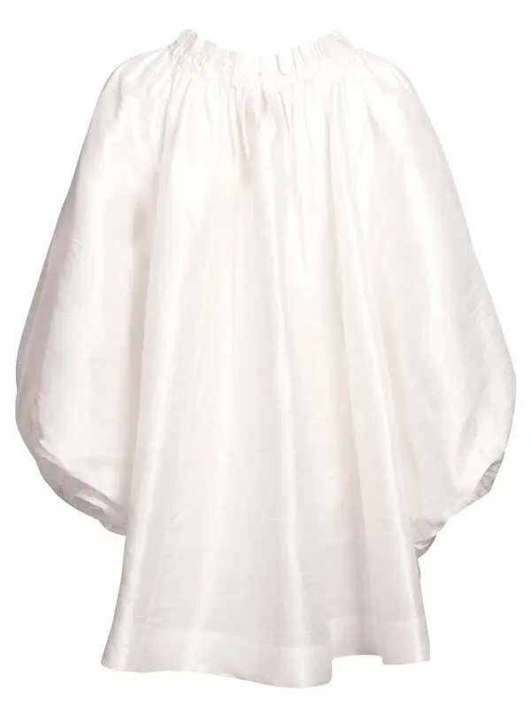 CONIGLIO PALM BEACH Worth Off-the-shoulder Silk Mini Dress - White