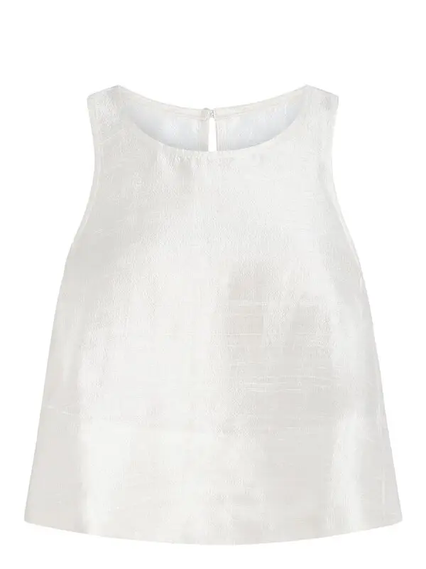 CONIGLIO PALM BEACH Sleeveless Silk Tank Top - White
