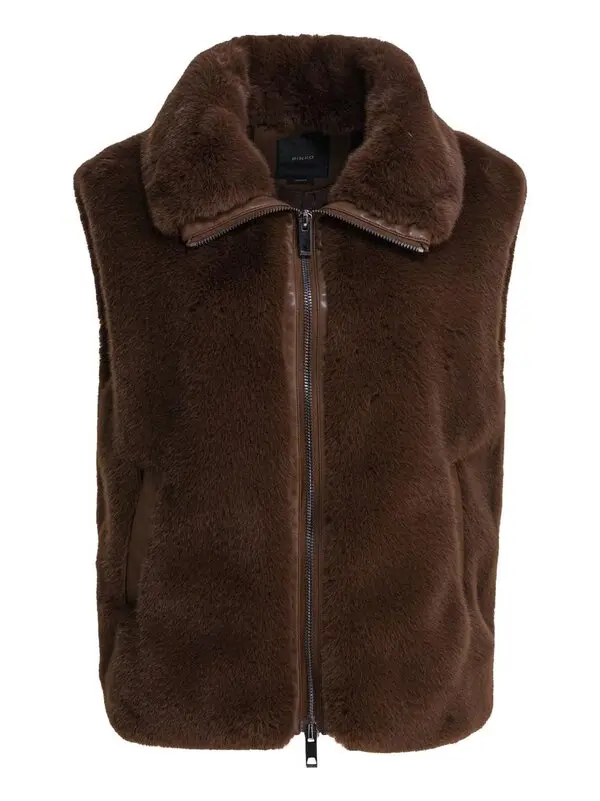 Pinko Vest Jacket - Brown