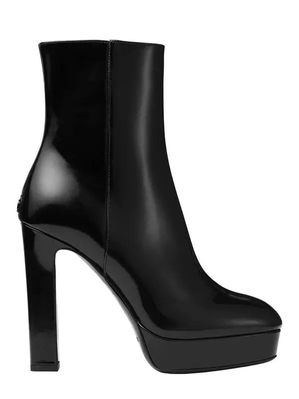 JIMMY CHOO Marene 120 Leather Ankle Boots - Black