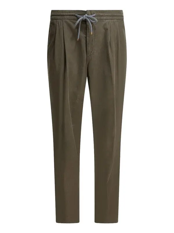 Brunello Cucinelli Leisure Fit Corduroy Pants - Green